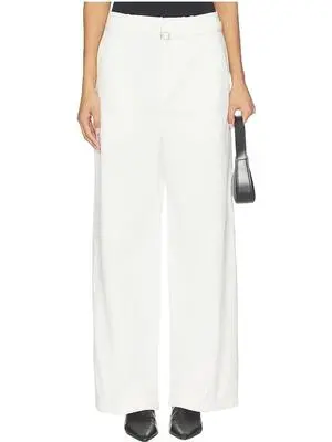 ELODIE THE LABEL Jacob Twill Pants - White