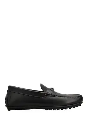 TOD'S City Gommino Leather Loafers - Black