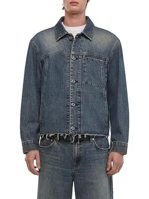 Helmut Lang Cropped Trucker Jacket - Tinted Vintage Blue