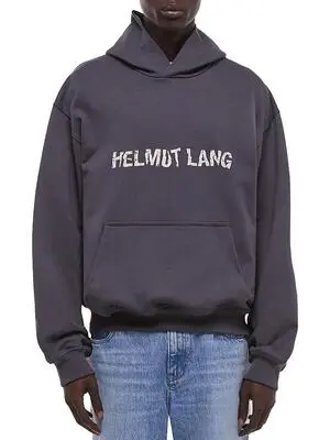 Helmut Lang Logo Hoodie - Slate Blue