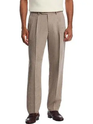 Paul Smith Tapered Fit Pleated Trousers - Light Beige
