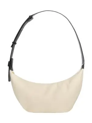 Aqua Canvas Sling Hobo Bag - White