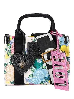 Kurt Geiger Southbank Mini Floral Tote Bag - Charcoal