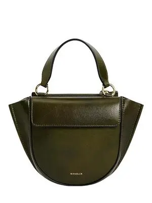 WANDLER Hortensia Piccola Leather Bag - Dark Olive