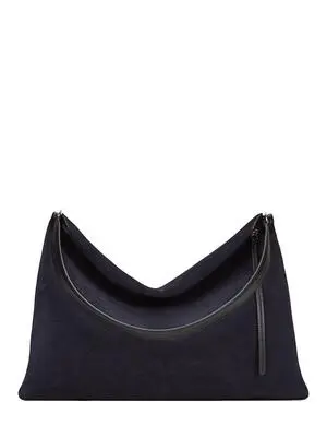 WANDLER Penelope Palissander Suede Tote Navy Blue