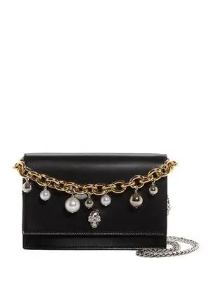 Alexander McQueen Skull Leather Shoulder Bag - Black