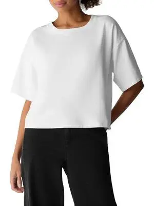 Eileen Fisher Boxy Crewneck T-shirt - White