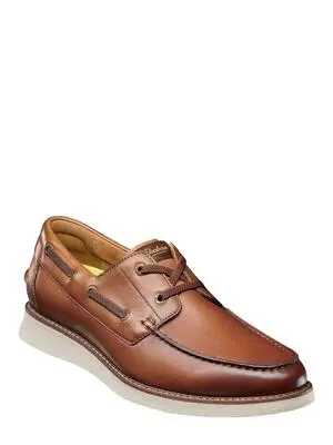 Florsheim Moc Toe Lace-up Boat Shoe - Cognac Multi