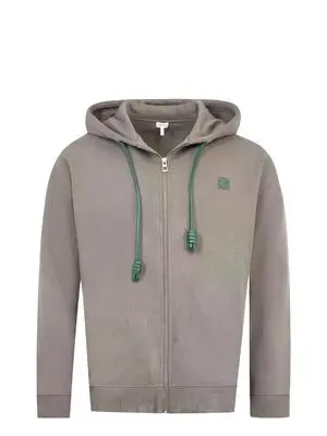 Loewe Zip-up Hooded Sweatshirt - Grey