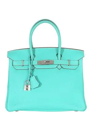 Hermès Lagoon Togo Birkin 30 Phw - Blue