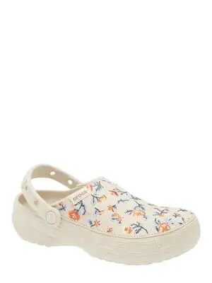 CROCS Classic Crafted Floral Clogs - Frappe