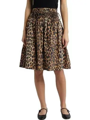 DAMSON MADDER Damson Madder Lilo Leopard Spot Convertible Minidress