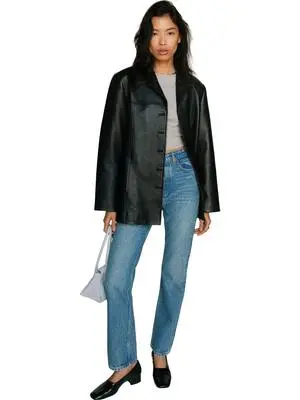 REFORMATION Veda Sutton Jacket - Black