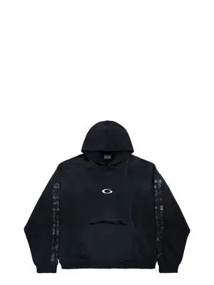Balenciaga Transparent Tape Ripped Pocket Hoodie - Black