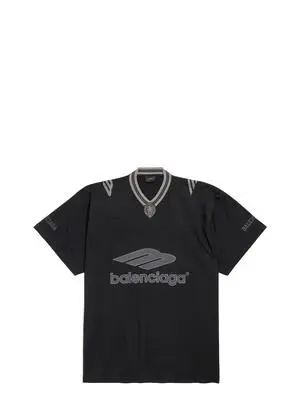 Balenciaga 3b Sports Icon V-neck T-shirt - Black