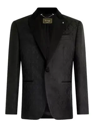 BILLIONAIRE Jacquard Brocade Blazer - Black