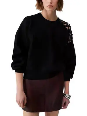 LIU JO Crew-Neck Long-Sleeve Sweater With Jewel Embellishments