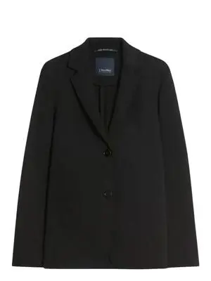 Max Mara Single-breasted Cotton Blazer - Black