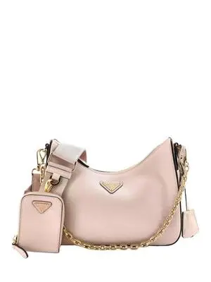 Prada Re-edition 2005 Saffiano Leather Shoulder Bag - Neutrals