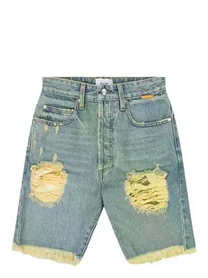 Rhude Distressed Denim Shorts - Blue