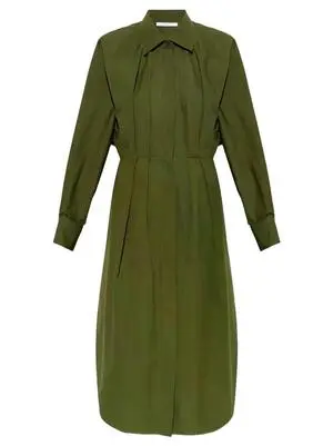 Givenchy Pleated Shirt Dress - Green