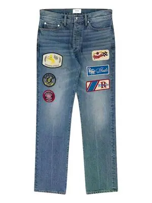 Rhude Logo-patch Jeans - Blue