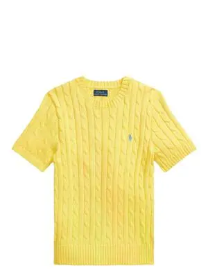 Polo Ralph Lauren Cable-knit Short-sleeved Sweater - Yellow