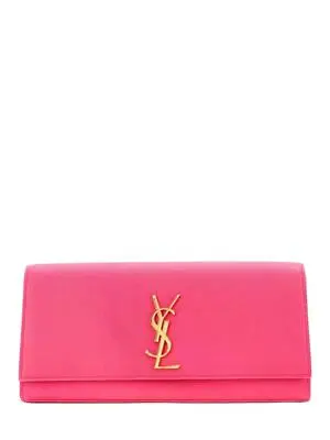 Saint Laurent Classic Monogram Long Clutch - Pink