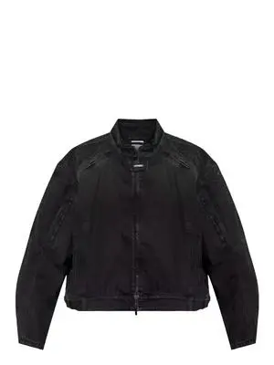 Vetements Zipped Denim Jacket - Black