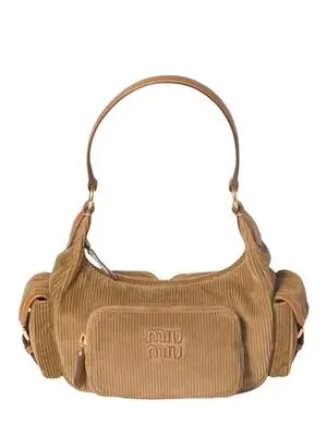 Miu Miu Corduroy Pocket Bag - Brown