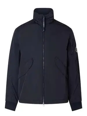 C.P. COMPANY Logo-Appliquéd Chrome-R Shell Hooded Jacket Navy