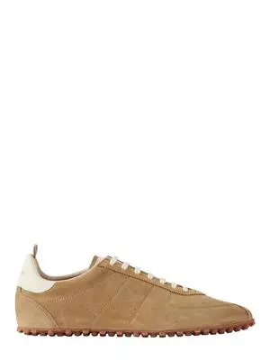 Officine Creative Repertoire 001 Leather-trimmed Suede Sneakers - Brown