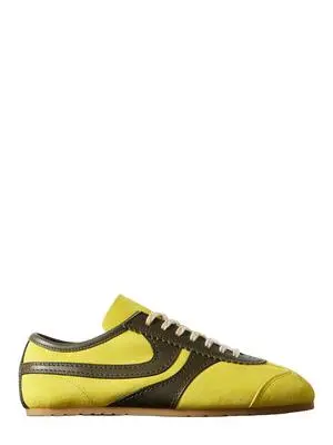 Dries Van Noten Leather-trimmed Suede Sneakers - Yellow