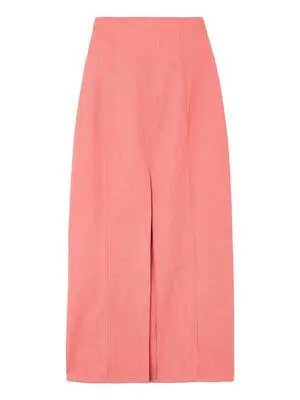 Carolina Herrera Denim Midi Skirt - Orange