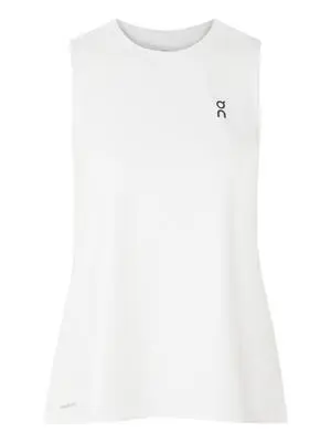 On Court Cropped Printed Tank - White