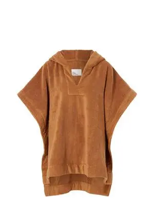 Lisa Marie Fernandez Hooded Cotton-terry Poncho - Brown