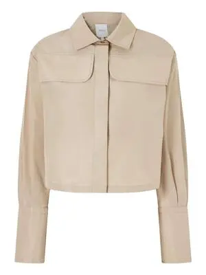 Patou Cropped Safari Shirt Sand