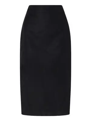 Maria Mcmanus Organic Cotton-organza Midi Skirt - Black