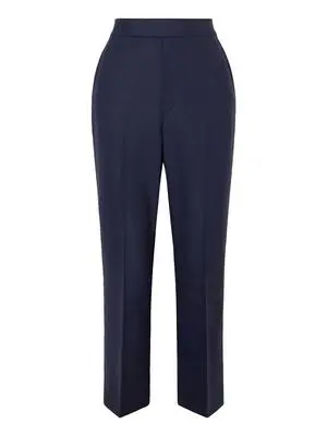 Maria Mcmanus Wool-Blend Tapered Pants Navy