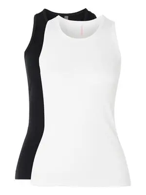 Commando Ribbed Stretch-jersey Tank Set - Multi