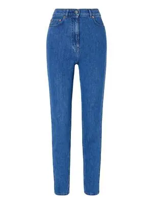 Another Tomorrow High-rise Slim-leg Jeans - Blue