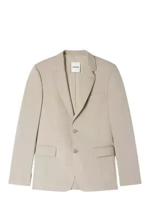 Sandro Wool Suit Jacket - Neutrals