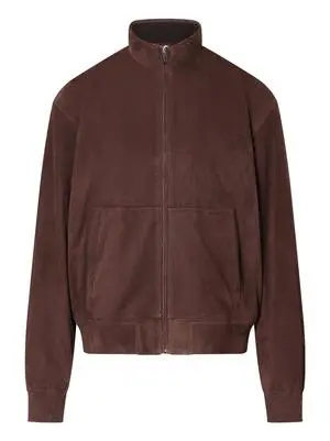 Ralph Lauren Purple Label Suede Bomber Jacket - Brown