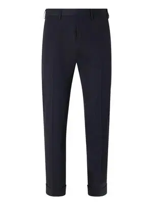 Dries Van Noten Straight-leg Cotton And Wool-blend Trousers - Black