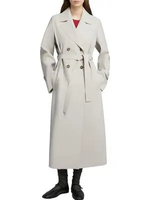 MM BY MAX MARA Faux Leather Trench Coat - Sand