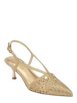 Marc Fisher Pointy-toe Slingback Pumps - Gold