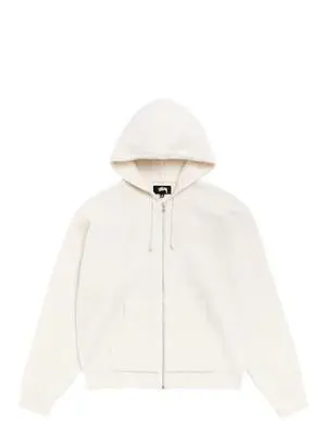 StÜssy Textured Zip Hooded Sweater - Bone