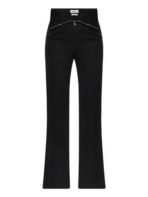 Alexander McQueen High-waisted Flared Trousers - Black