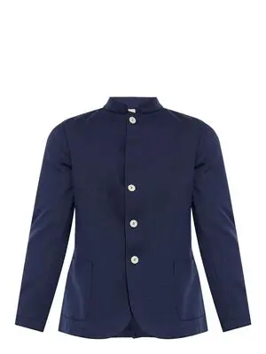 Eleventy Stand-up Collar Jacket - Navy Blue