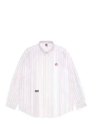 AAPE BY *A BATHING APE® Striped Patch Shirt - White